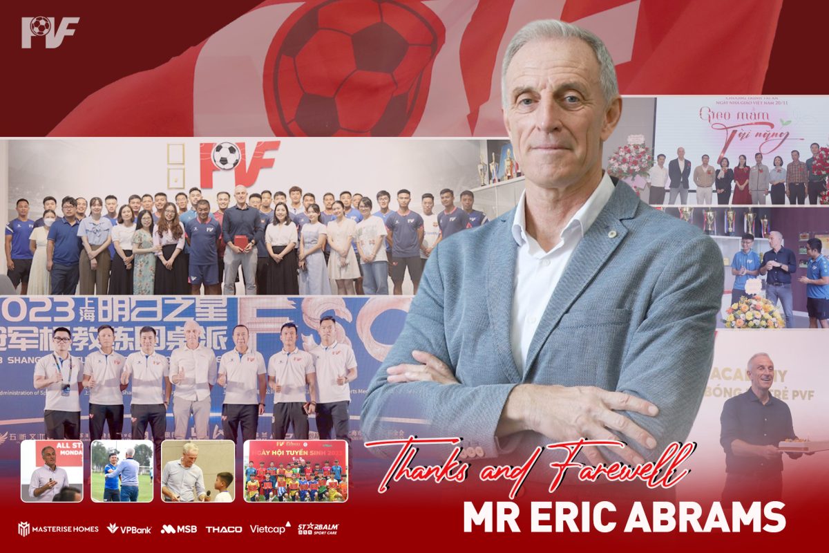 Giám đốc kỹ thuật Eric Abrams kết thúc hợp đồng với PVF - Trung tâm PVF